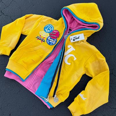 China Custom Logo Distressed Acid Washed Streetwear Hoodie with 450grams Fabric Weight and Long Length for sale
