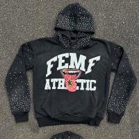 China Custom Screen Printing logo Acid Washed Hoodie Men's Rhinestone Designer Streetwear Hoodie Oversized Sun Faded Casual Hooodie for sale