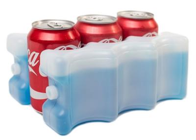 China 6 Pack Ice Packs Cooler for Lunch Box Reusable Freeze Gel Pack Double Sided  Can and Beer Bottles Cold for sale
