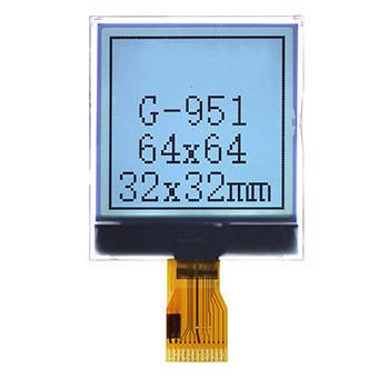 China Graphic LCD Display Module , 64 X 64 Dots COG STN Gray Transmissive Positive mode 32 x 32 VA for sale