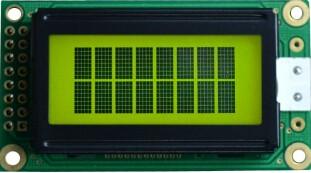 China 8 Characters X 2 Line Character LCD Display Module 16 Pins White LED for sale