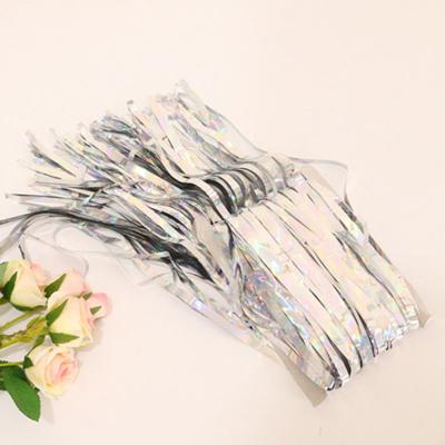 China 3 Meter Silver Foil Backdrop Fringe Backdrop Curtain For Wedding Party for sale