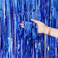 China 6.5ft*3ft 8ftx8ft Fringe Backdrop Curtain Tinsel Foil Fringe Curtain for sale