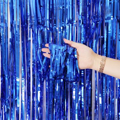 China 6.5ft*3ft 8ftx8ft Fringe Backdrop Curtain Tinsel Foil Fringe Curtain for sale