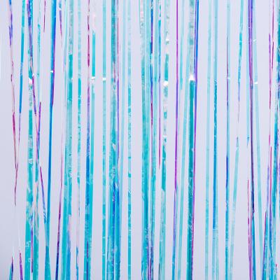 China 3x8 Feet Fringe Curtain Backdrop Streamer Curtain For Graduation Party for sale