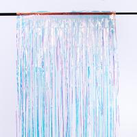 China 3x8 Feet Fringe Curtain Backdrop Streamer Curtain For Graduation Party for sale