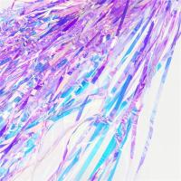 China 200*100cm Hanging Tinsel Curtain Purple Foil Curtain Home Decoration for sale