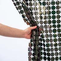 China Water Resistant Square Foil Curtain 1x2m Foil Fringe Curtain Black for sale