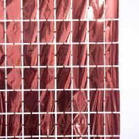 China Watermelon Square Foil Curtain 200cm 300cm Foil Fringe Curtain Square for sale