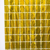 China Waterproof Square Foil Fringe Curtain 200cm Gold Foil Fringe Backdrop for sale