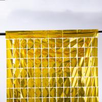 China 1 Meter Gold Tinsel Curtain 1m Square Foil Curtain Backdrop Waterproof for sale