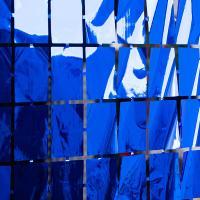 China 100*100cm Blue Foil Fringe Curtain Square Foil Curtain Party Dressing for sale