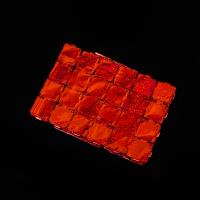 China Red Square Curtain Foil Fringe Curtain Backdrop 1m*2m Customized for sale
