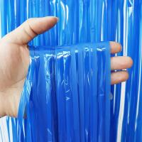 China Purple Fringe Decor Neon Fringe Curtain Blue Tinsel Backdrop for sale