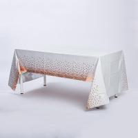China Oilproof Disposable Party Tablecloth 4ft 6ft White Disposable Table Covers for sale