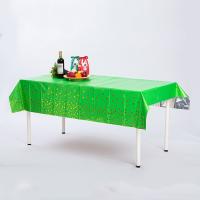 China 240cm Green Disposable Tablecloth OEM Disposable Plastic Tablecloths for sale