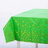 China 120cm 180cm Green Disposable Party Tablecloth Plastic Party Tablecloth for sale
