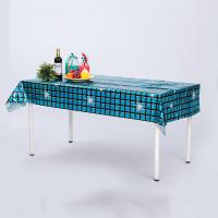 China Blue Disco Table Cloth Party Decoration Rectangle Table Cloth for sale