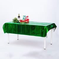 China Customized 8ft Foil Table Cover 240cm Foil Table Cloth For Birthday Party for sale