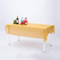 China Yellow Party Table Cloths 0.02mm-0.2mm Plastic Table Covers for sale