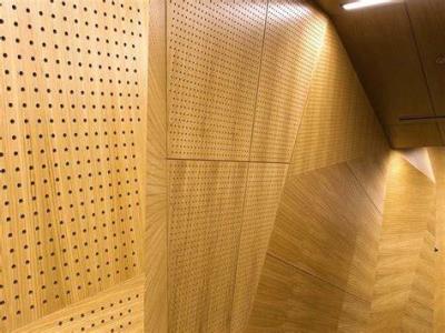 China Office Sound Absorption Wall Panel 16/16/6mm Perforated Acoustic Board for sale