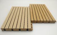 China School Classroom Wooden Slat Grooved Acoustic Panel Soundproof Board for sale