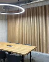 China Indoor Stadium Woodgrain Acoustic Sound Panels 28/4mm Customized for sale