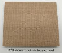 China Natural Oak Veneer Microperf Micro Perforated Acoustic Panel Customized for sale