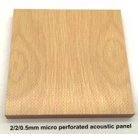 China Natural Oak Veneer Microperf Micro Perforated Acoustic Panel Customized for sale