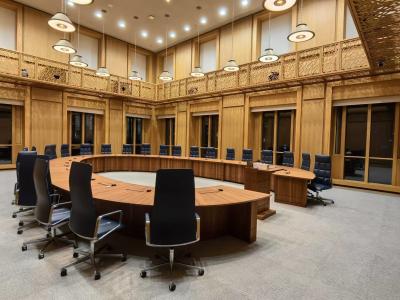 China 1.8/1.8/0.5mm Boardroom Microperforated Acoustic Wood Panels Soundproofing Timber Board for sale