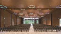 China 16/16/6mm Banque Hall Customized Diffuser Perforated Acoustic Panel Wooden Wall Soundproof Board for sale