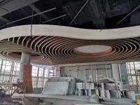 China Acoustic Linear Wood Panels Metal Ceiling Tile Baffle Soundproof Board Building Materials for sale
