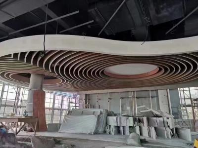 China Acoustic Linear Wood Panels Metal Ceiling Tile Baffle Soundproof Board Building Materials for sale