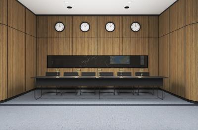 China Natural Oak Veneer Conference Hall 2/2/0.7mm Microperforated Wood Panels Wall Acoustic Board  for sale