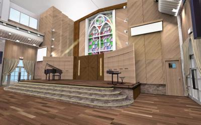 China Church Linear Custom Grooved Acoustic Wall Panels Tongue And Grooved Sound Absorption Board for sale