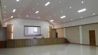 China Ivory White Laminste 2/2/0.5mm Microperforated Wooden Sound Absorbing Wall Acoustic Panel for sale