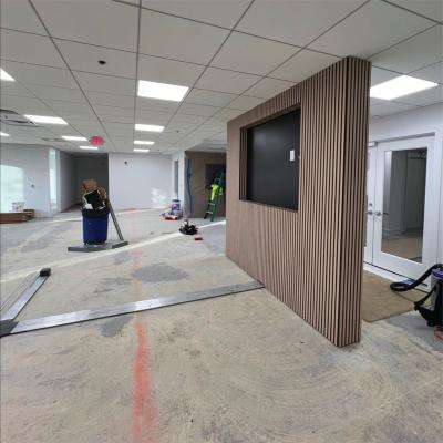 China Office Timber Slat Acoustic Wall Panel Soundproof Interior Decoration Building Material for sale
