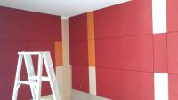 China Colorful Fabric Wrapped Acoustic Panel Fiberglass Board Sound Absorbing Decorative Material for sale