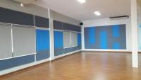 China Lightweight Fabric Wrapped Acoustical Wall Panels Fiberglass Sound Absorbing Decorative Material for sale