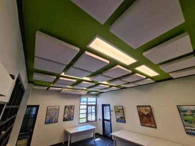 China Class Room Ceiling Absorbers Fabric Wrapped Acoustical Wall Panels Sound Absorbing Board for sale