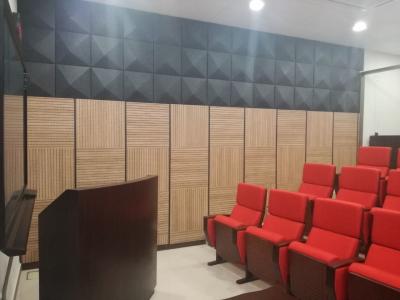 China Auditorium Linear Timber Grooved Acoustic Panels Sound Absorption Building Material for sale