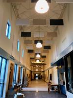 China 2'x4'x1'' Ceiling Tile Wood Wool Cement Acoustic Baffles Soundproofing Board for sale