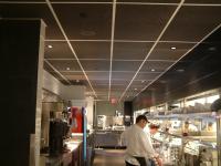 China Resturant Ceiling Tile RAL Grey Wood Wool Cement Acoustic Baffles Soundproofing Board for sale