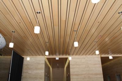 China 2/2/0.5mm Micro Planks Perforated Wooden Sound Absorbing Wall Ceiling Acoustic Panels for sale