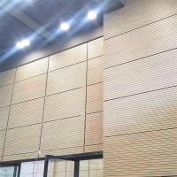 China Multipupose Hall Timber Wall Linear Grooved Acoustic Panels Sound Absorption Isolation Board for sale