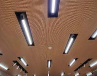 China 6/2mm Linear With LED Grooved Acoustic Wall Panels Sound Absorption Isolation Board for sale