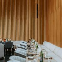 China Grooved Pattern Timber Decorative Wall Panels Akupanel Felt Acoustic Board Easy Installation for sale