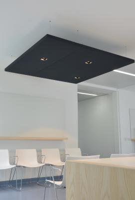 China High Sound Asborption Office Ceiling Tiles Cement Board Wood Wool Acoustic Panels for sale