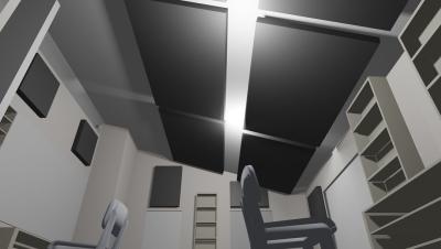 China Studio Ceiling Tiles 50mm Thick Soundproofing Fabric Wrapped Acoustical Panels Absorbing Board for sale