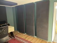 China Music Room Wall Soundproofing Black Fabric Wrapped Acoustical Panels Absorbing Board for sale